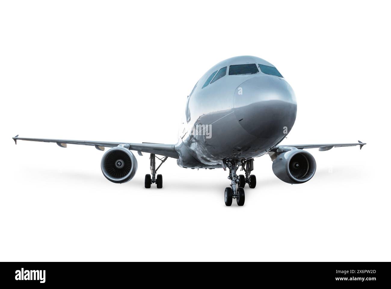 Modern passenger jetliner isolated on white background Stock Photo - Alamy