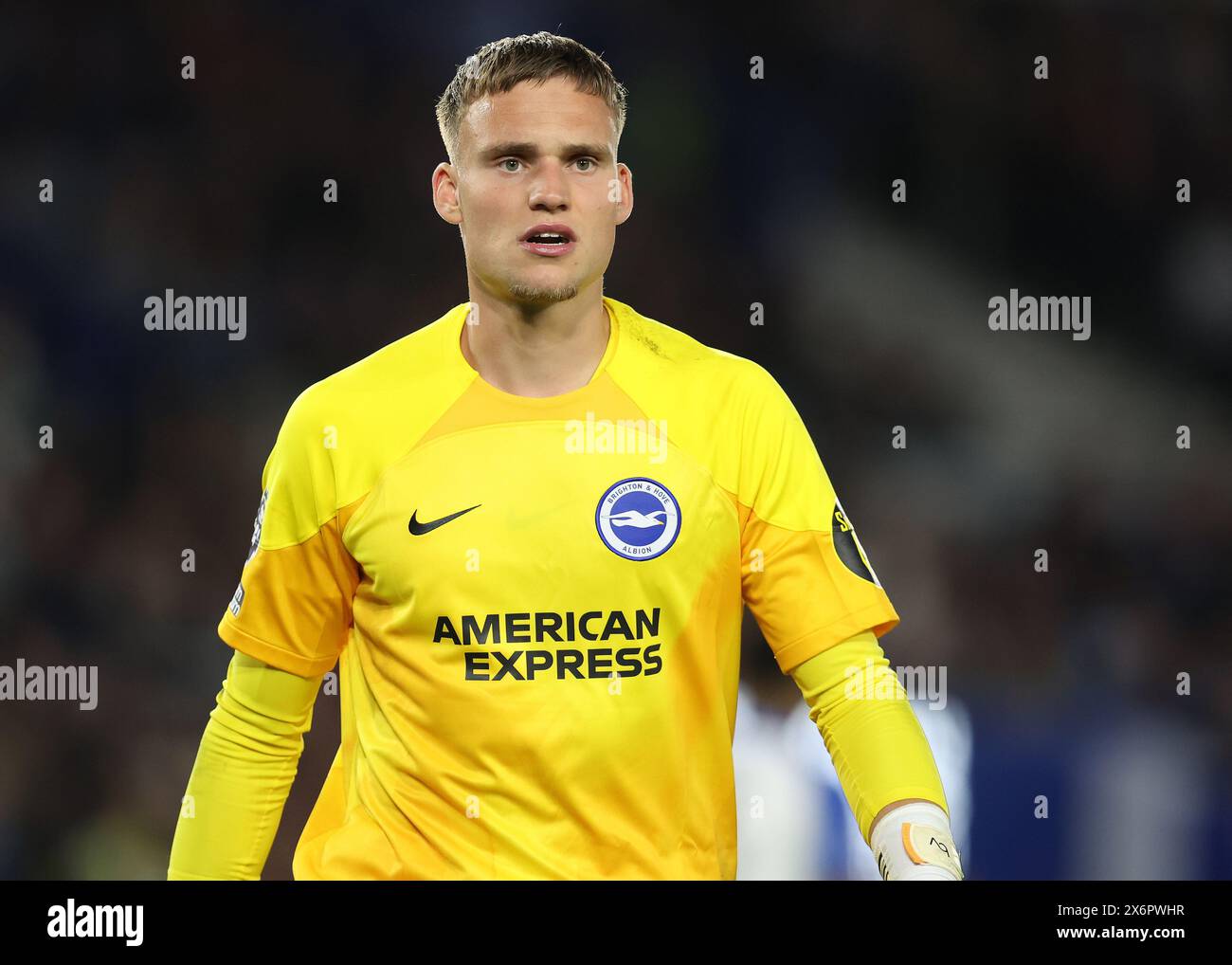 Brighton and Hove, UK. 15th May, 2024. Bart Verbruggen of Brighton and Hove Albion during the ...