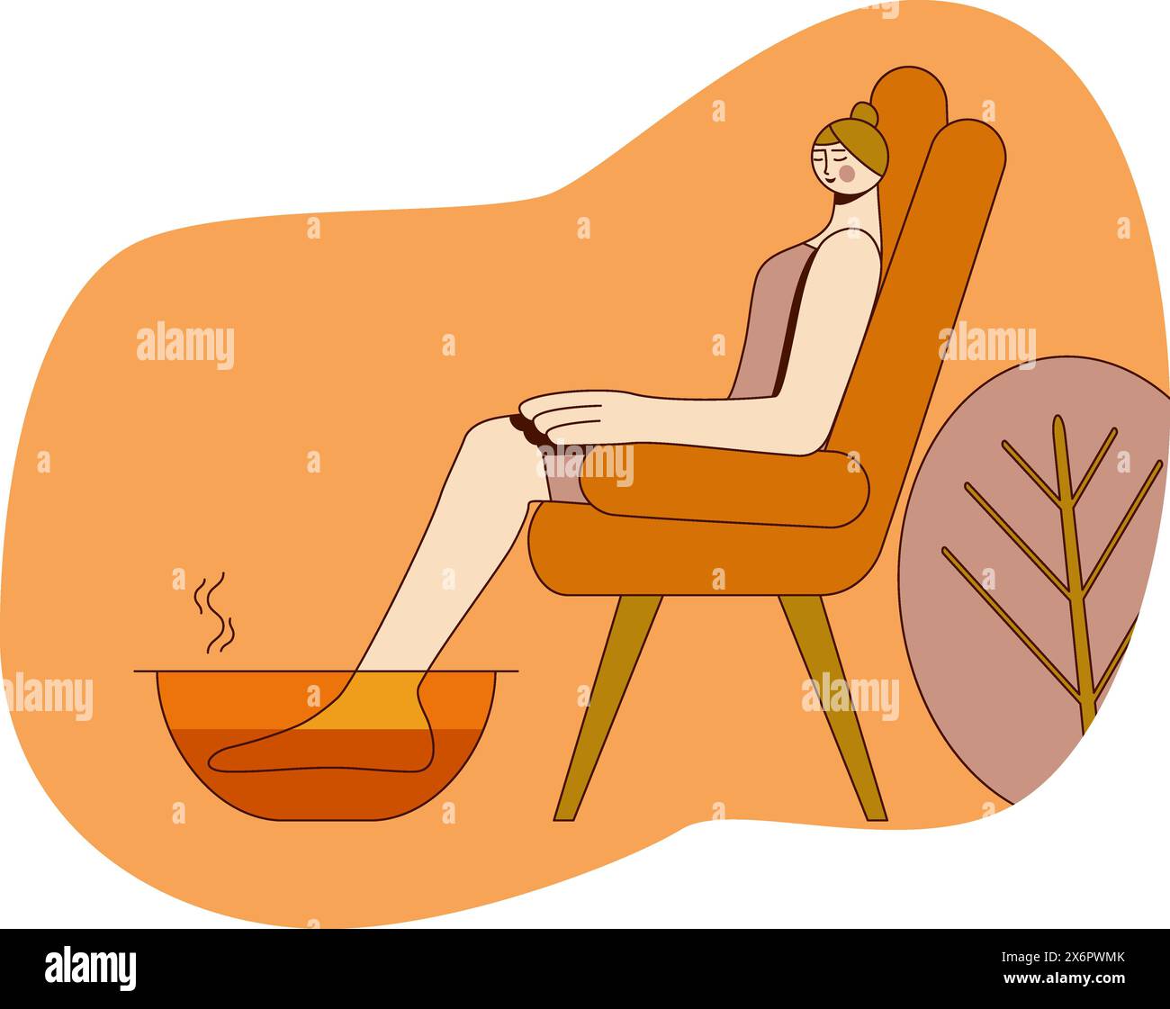 Foot baths with essential oils. Aromatherapy for legs. SPA design ...