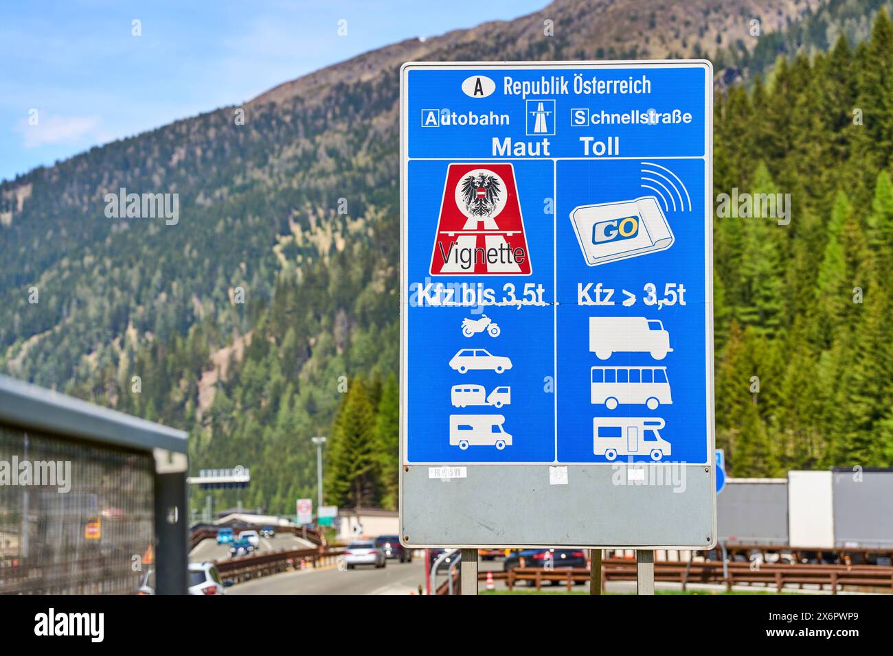 Italy - 11 May 2024: Traffic sign information on the vignette ...