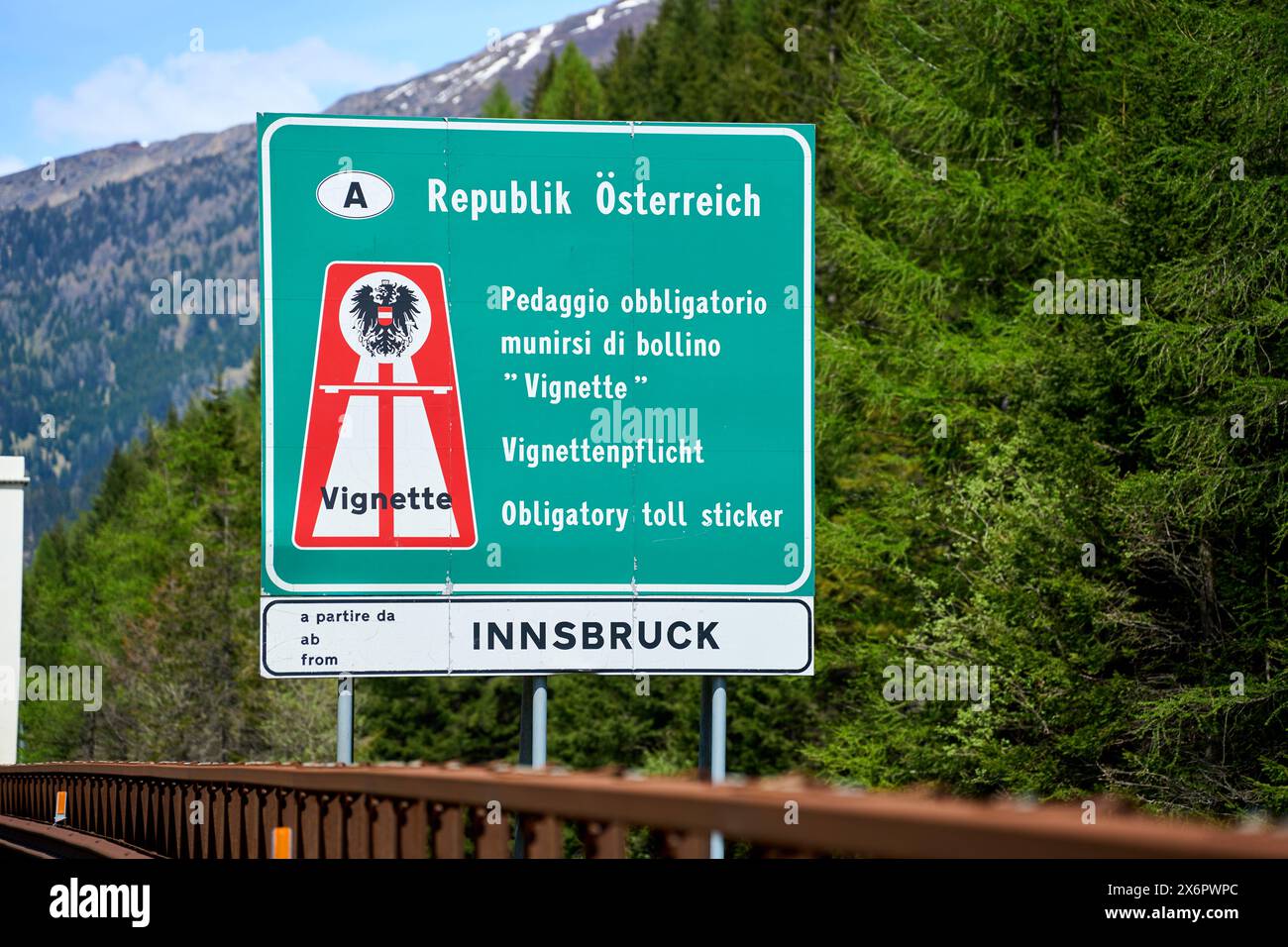Italy - 11 May 2024: Traffic sign information on the vignette ...
