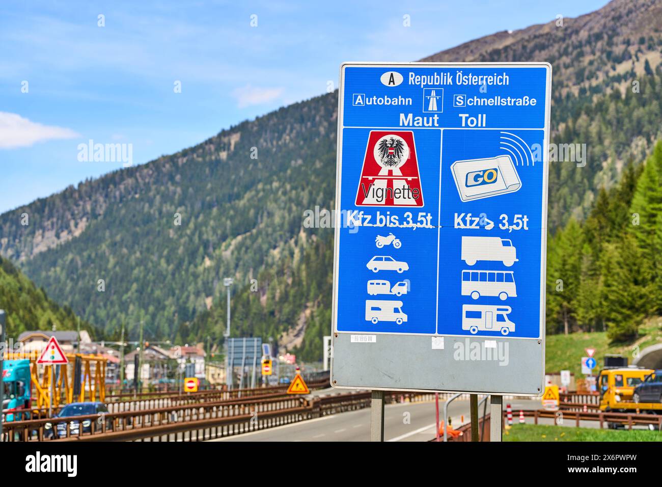 Italy - 11 May 2024: Traffic sign information on the vignette ...