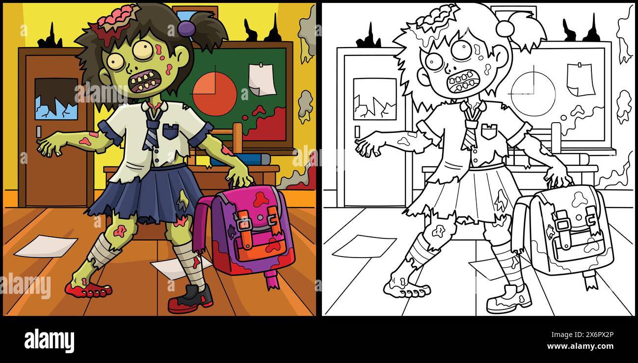 Kids school bag coloring hi-res stock photography and images - Alamy