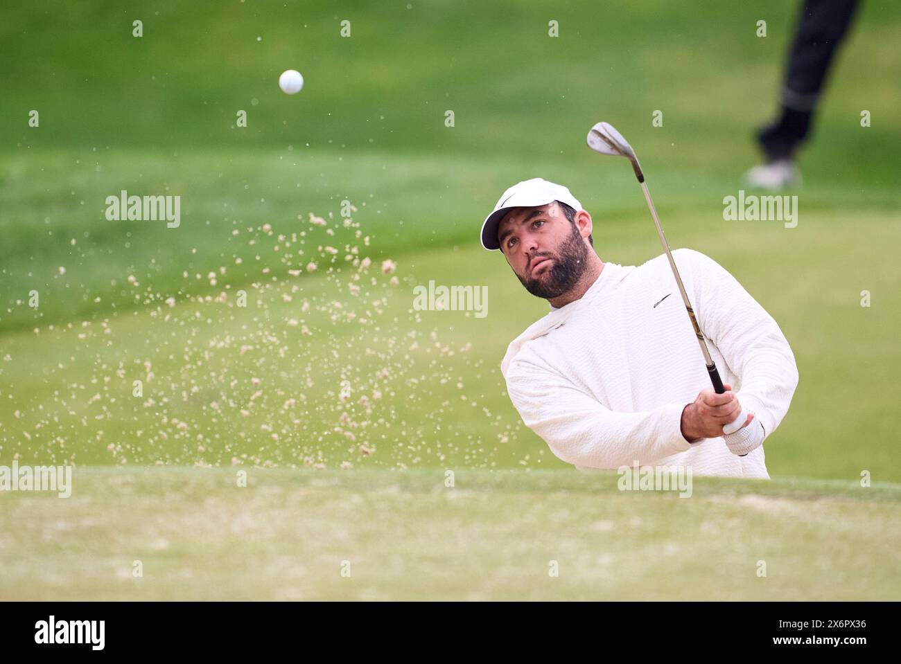 Scottie Scheffler of United States in action during a practice round ...