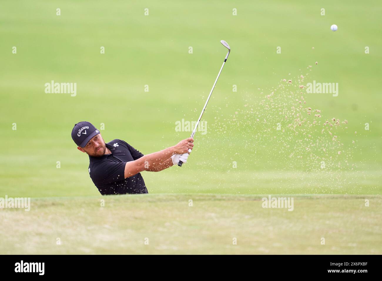 Xander Schauffele of United States in action during a practice round ...