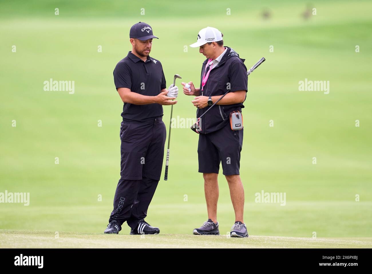 Xander Schauffele of United States in action during a practice round ...