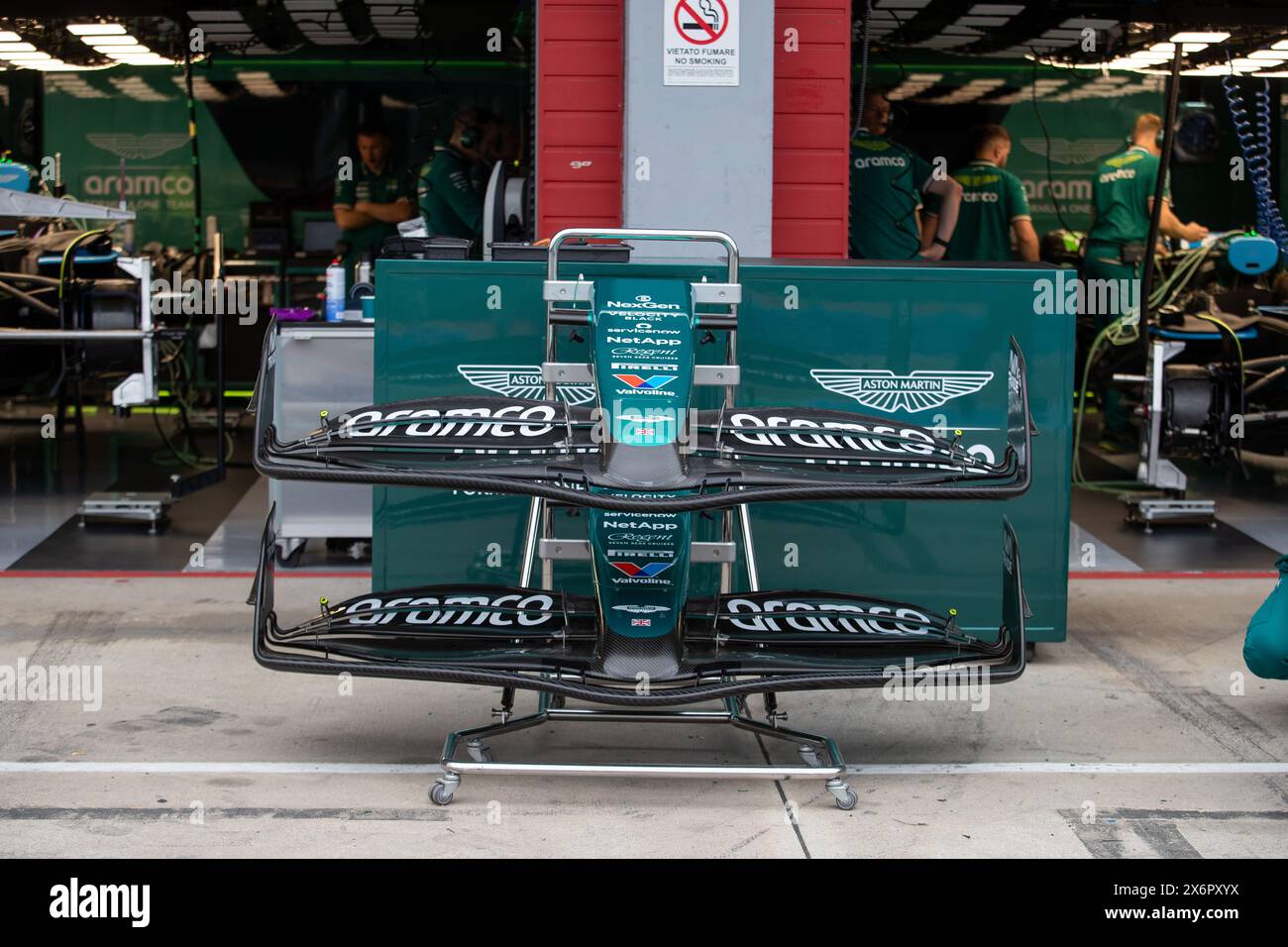 Aston Martin F1 Team AMR23, mechanical detail front wing during the ...