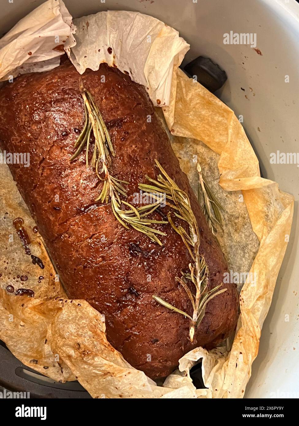 The process of making seitan- plant based meat alternative. Air fried ...