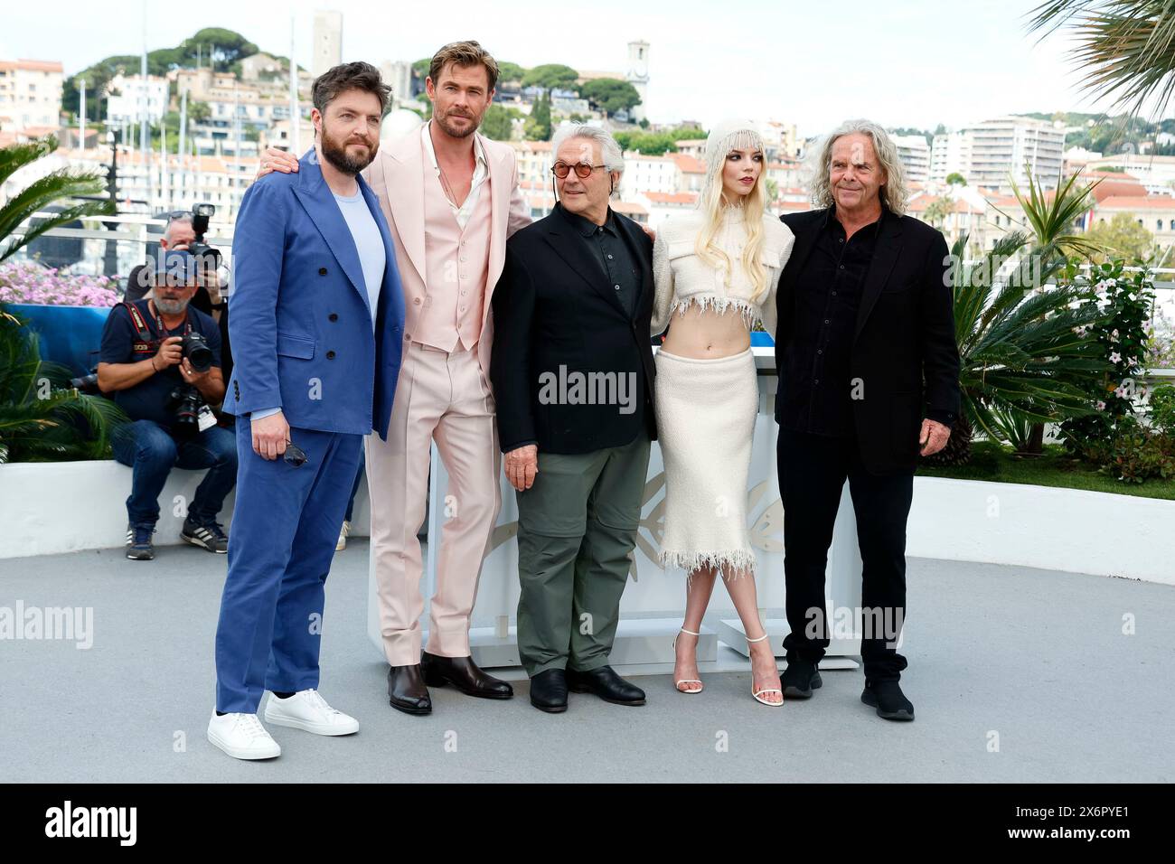 Tom Burke, Chris Hemsworth, George Miller, Anya Taylor-Joy and Doug ...