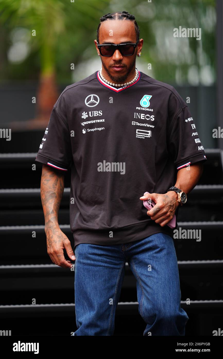 Mercedes driver Lewis Hamilton at the Autodromo Internazionale Enzo e ...
