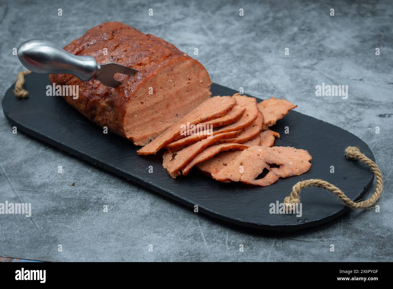 Vegan meat alternative- seitan made with gluten and tofu, seasoned with ...