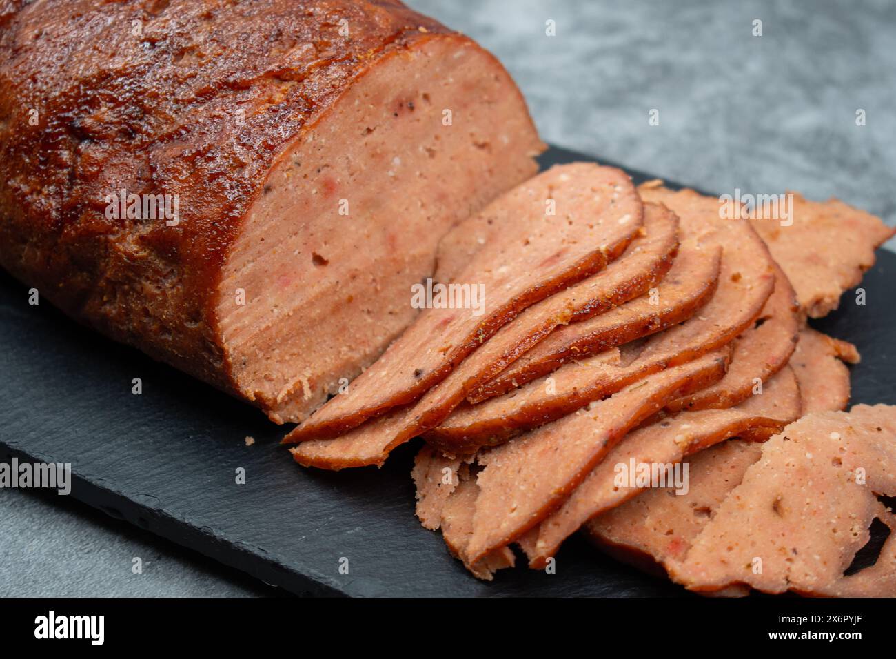 Vegan meat alternative- seitan made with gluten and tofu, seasoned with ...
