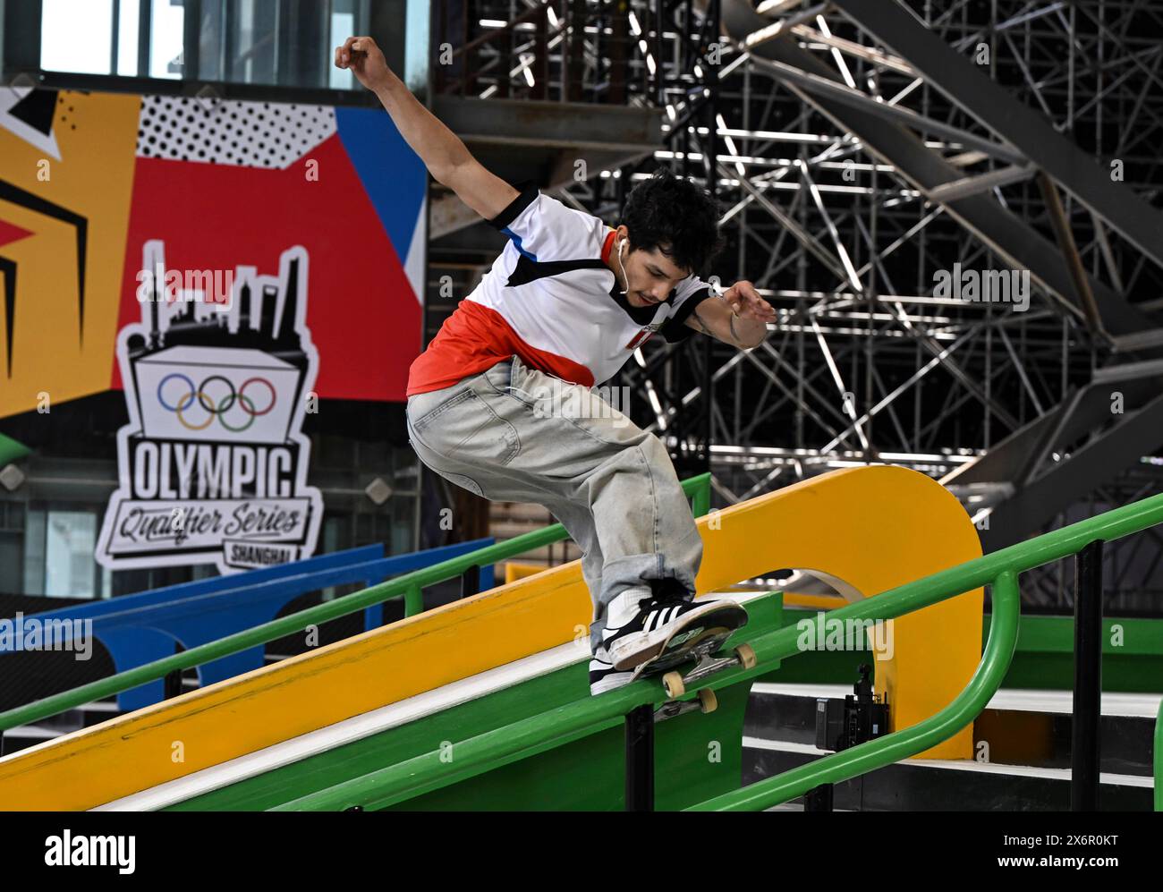 Shanghai. 16th May, 2024. Angelo Caro of Peru competes during the men's ...