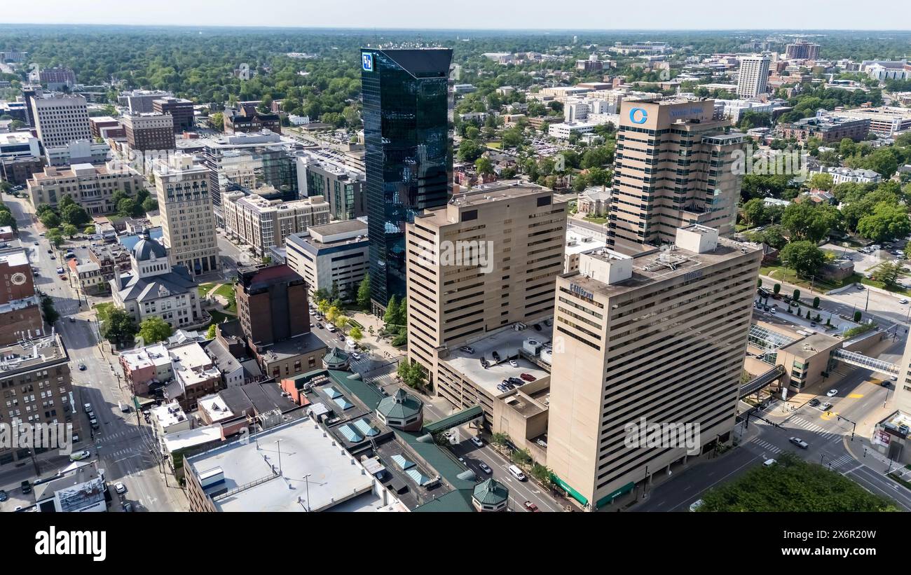 Aerial view of Lexington, KY: A vibrant city known as the ''Horse ...