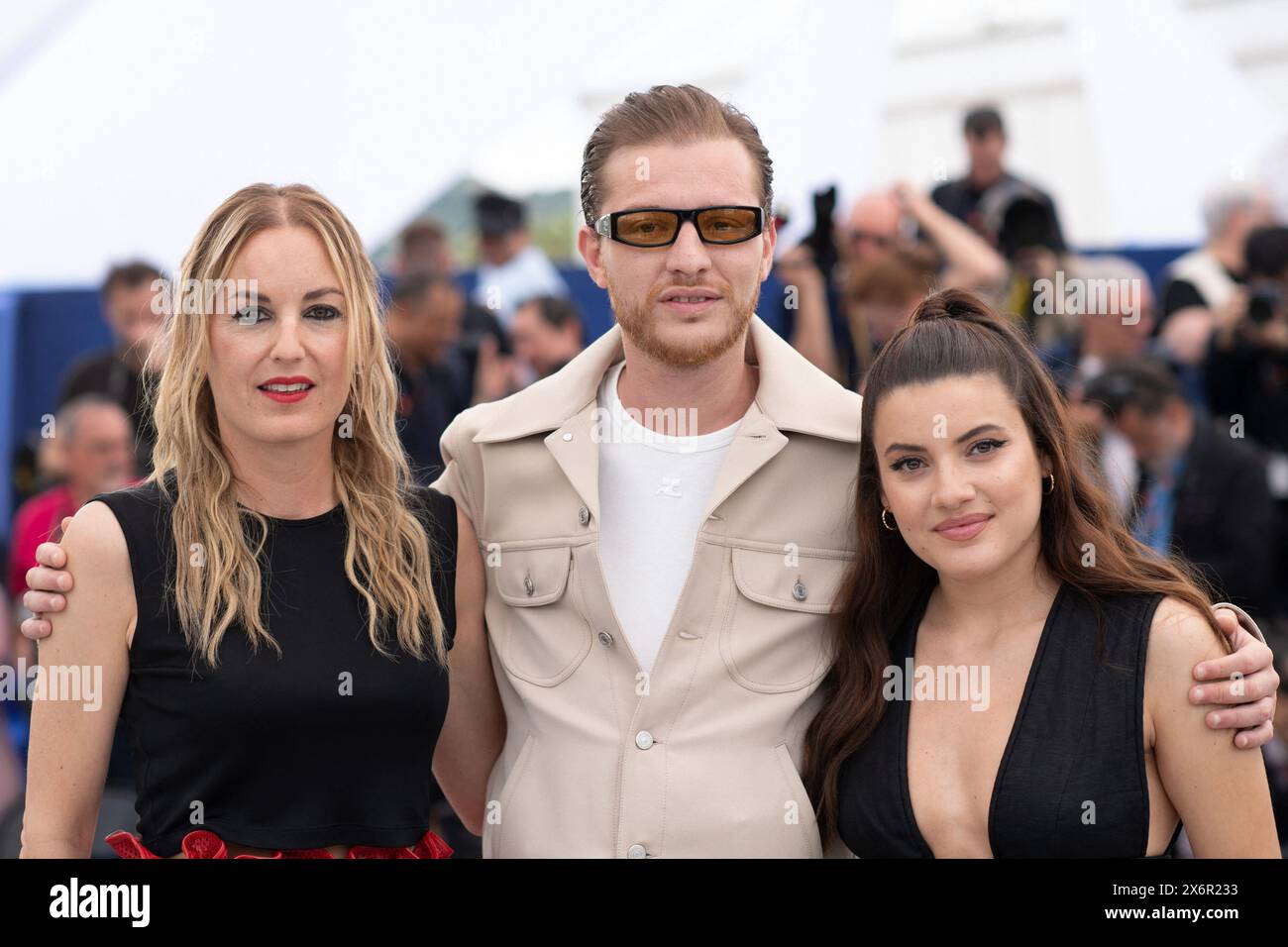 Cannes, France. 16th May, 2024. Agathe Riedinger, Idir Azougli and ...
