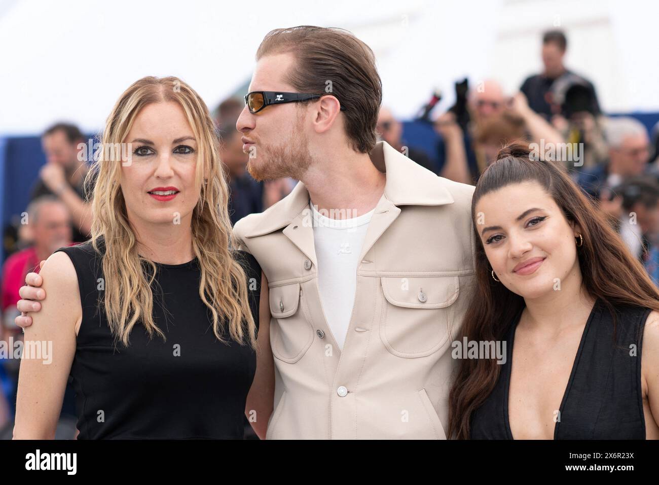 Cannes, France. 16th May, 2024. Agathe Riedinger, Idir Azougli and ...