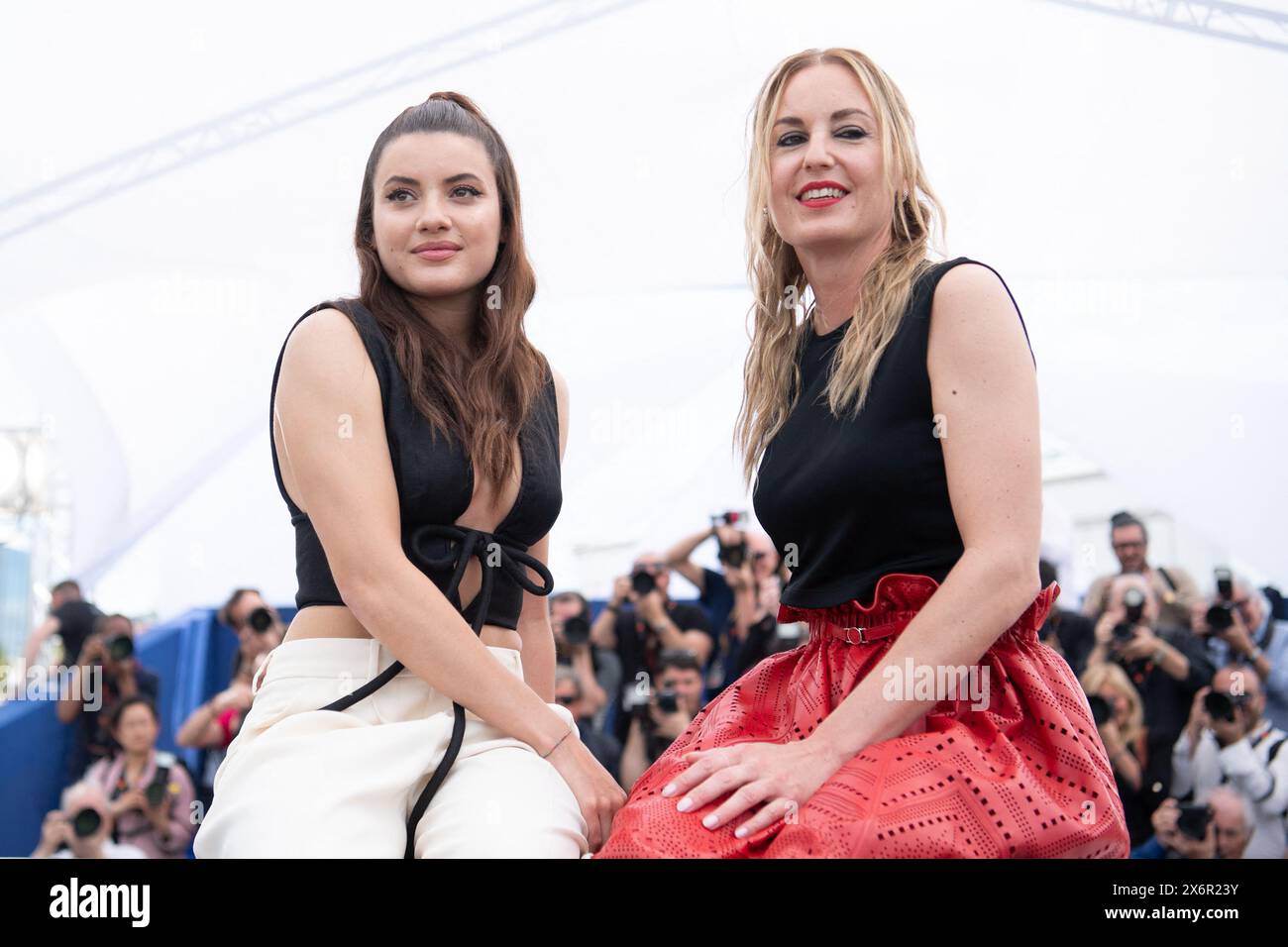 Cannes, France. 16th May, 2024. Malou Khebizi and Agathe Riedinger ...