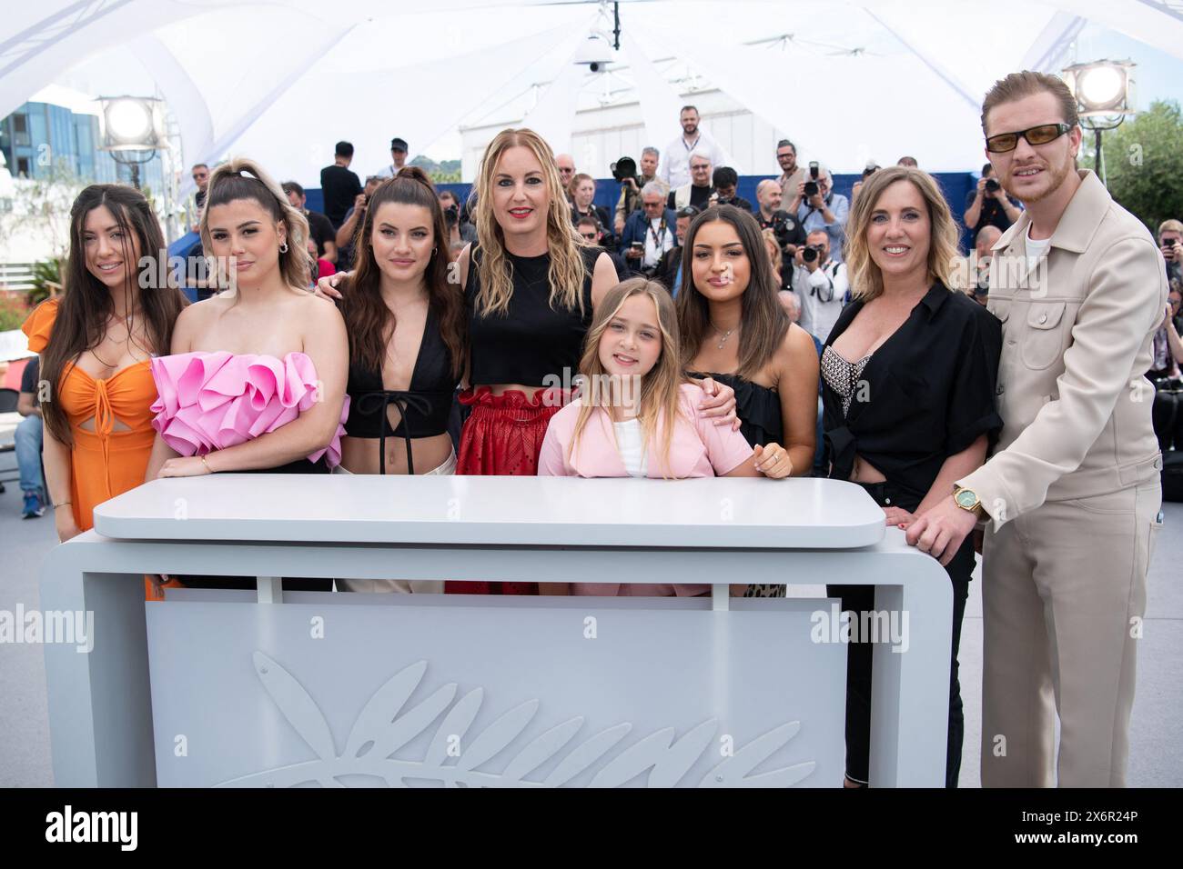 Cannes, France. 16th May, 2024. Idir Azougli, Andrea Bescond, Lea Gorla ...