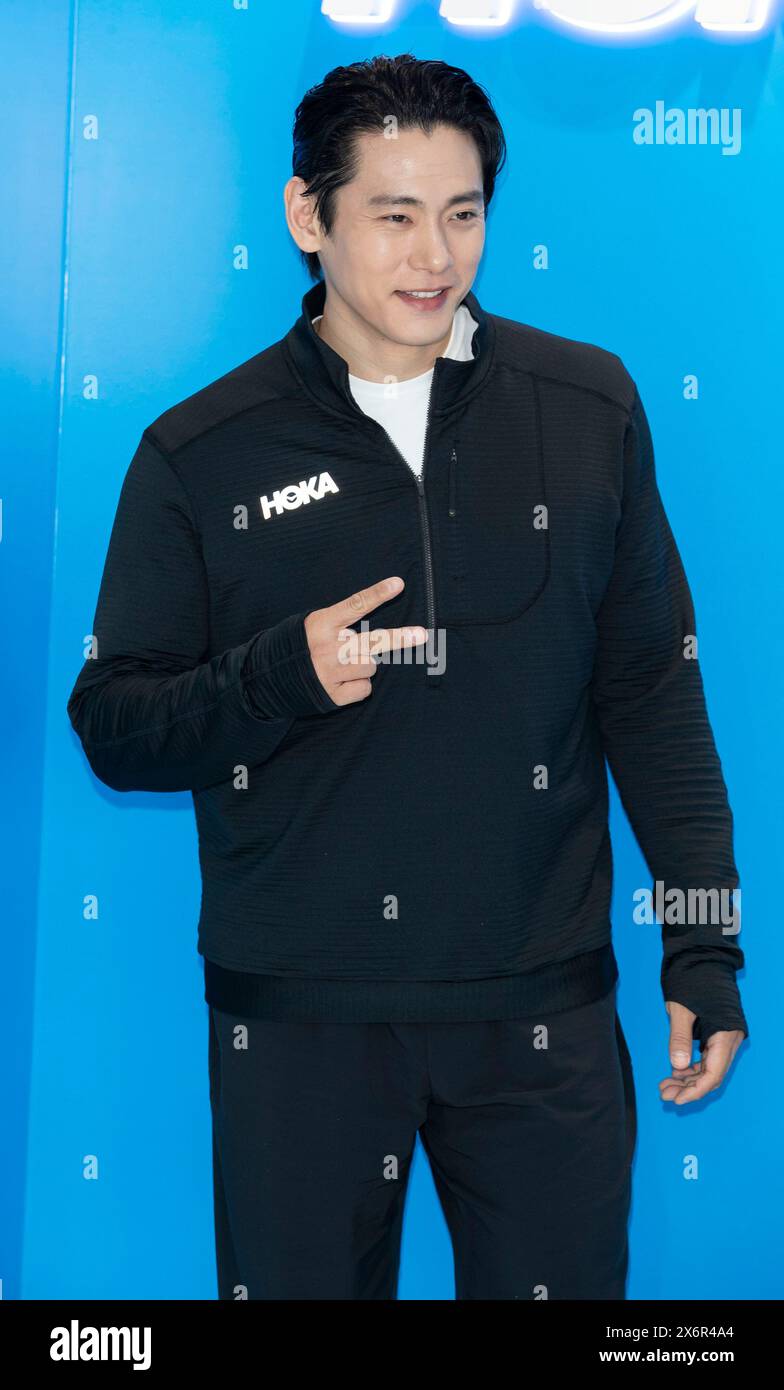 Seoul, South Korea. 16th May, 2024. South Korean actor Teo Yoo, attends a photocall for the HOKA ...
