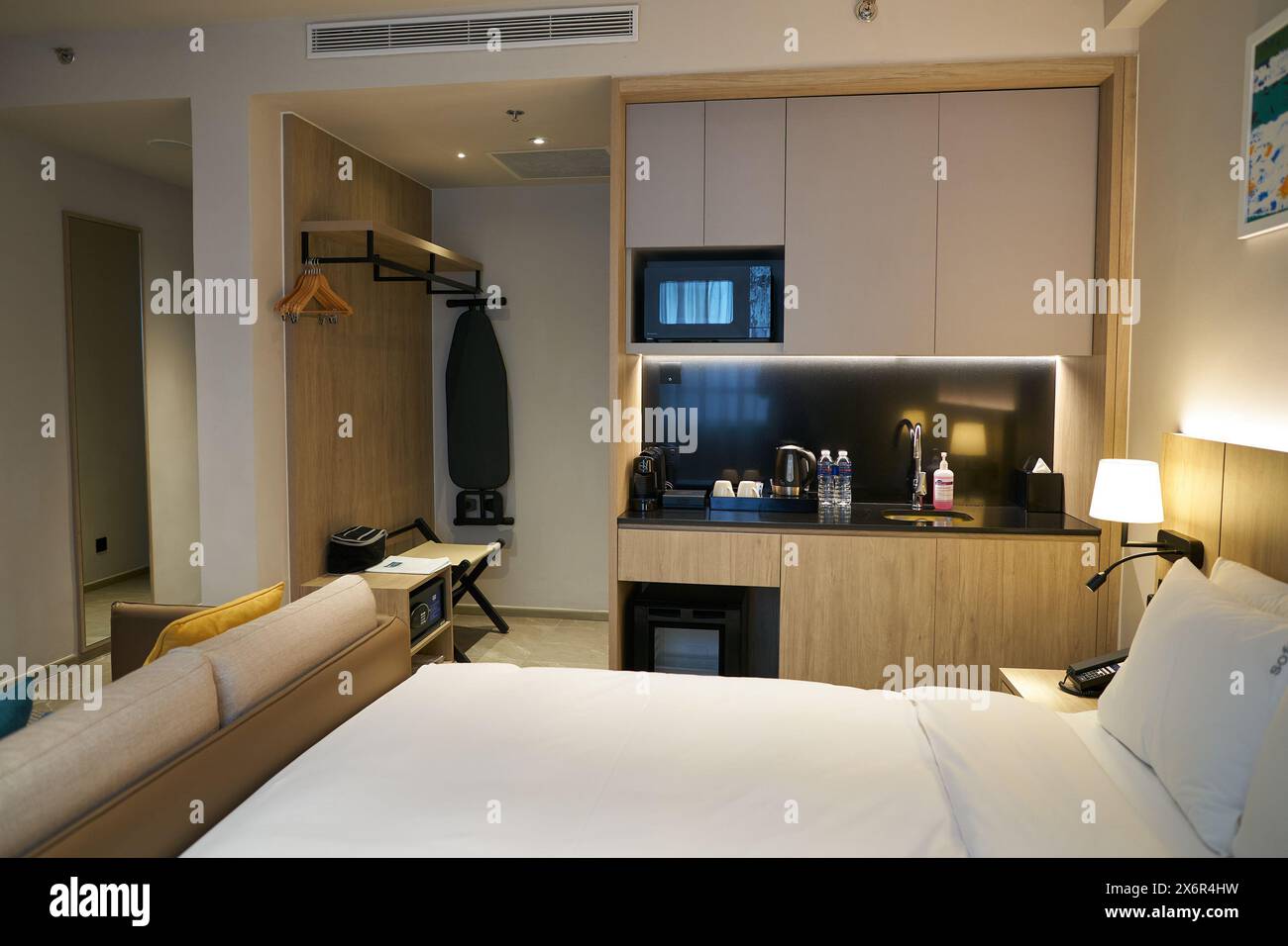 SINGAPORE - NOVEMBER 05, 2023: interior shot of a room with one double ...