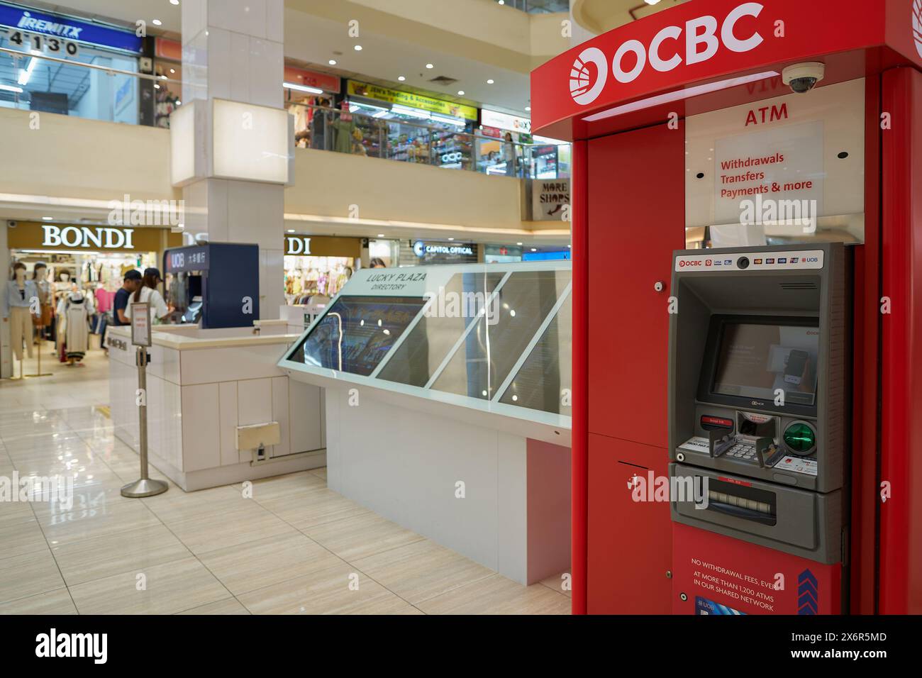 SINGAPORE - NOVEMBER 06, 2023: OCBC automated teller machine as seen at ...