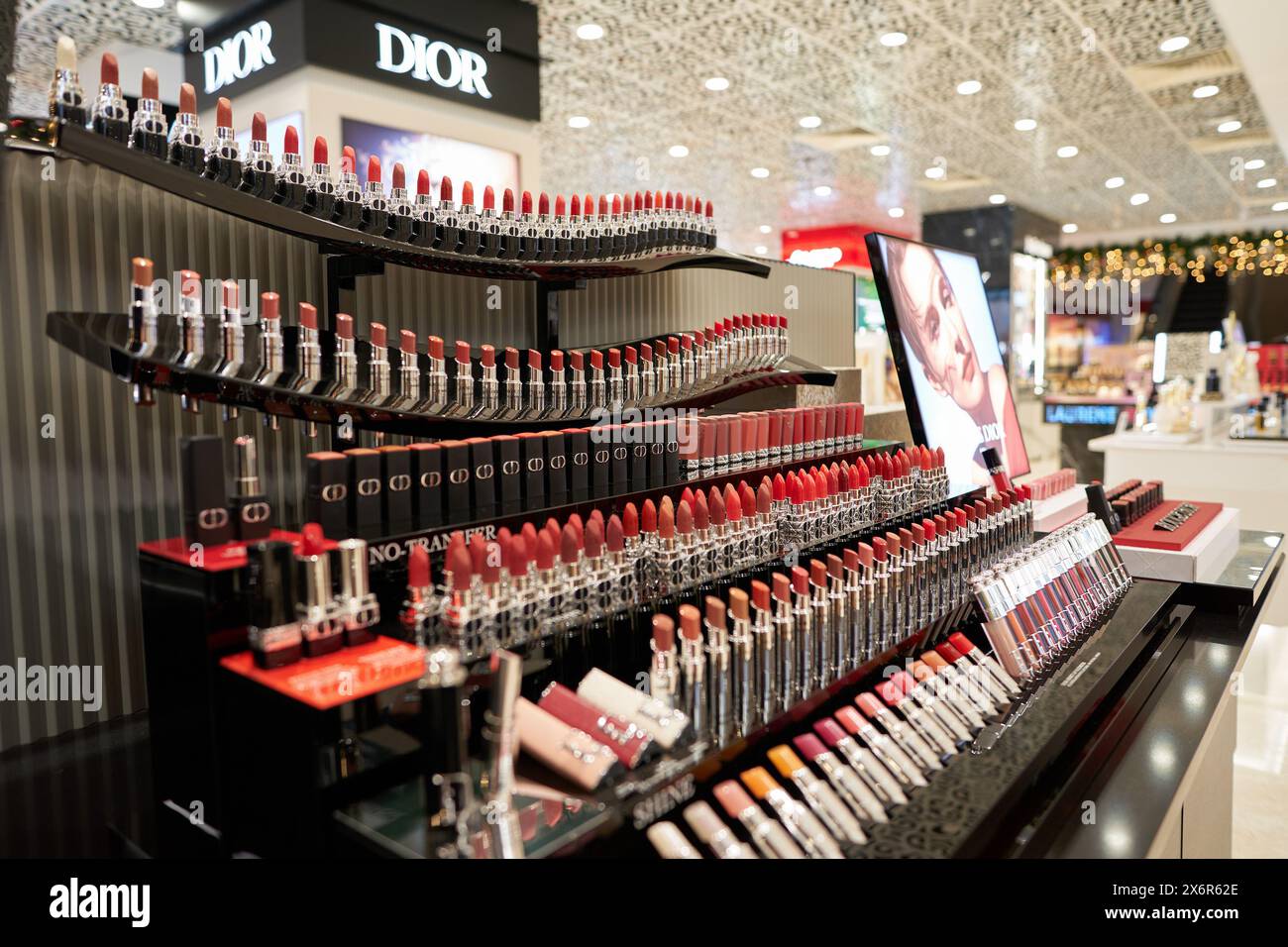 SINGAPORE - NOVEMBER 06, 2023: Christian Dior lipstick collection ...