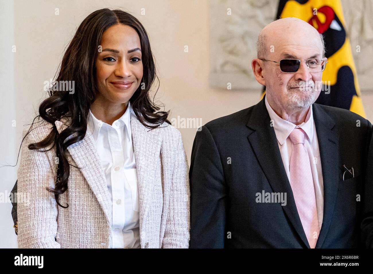 Berlin, Germany. 16th May, 2024. Salman Rushdie, author, and his wife ...