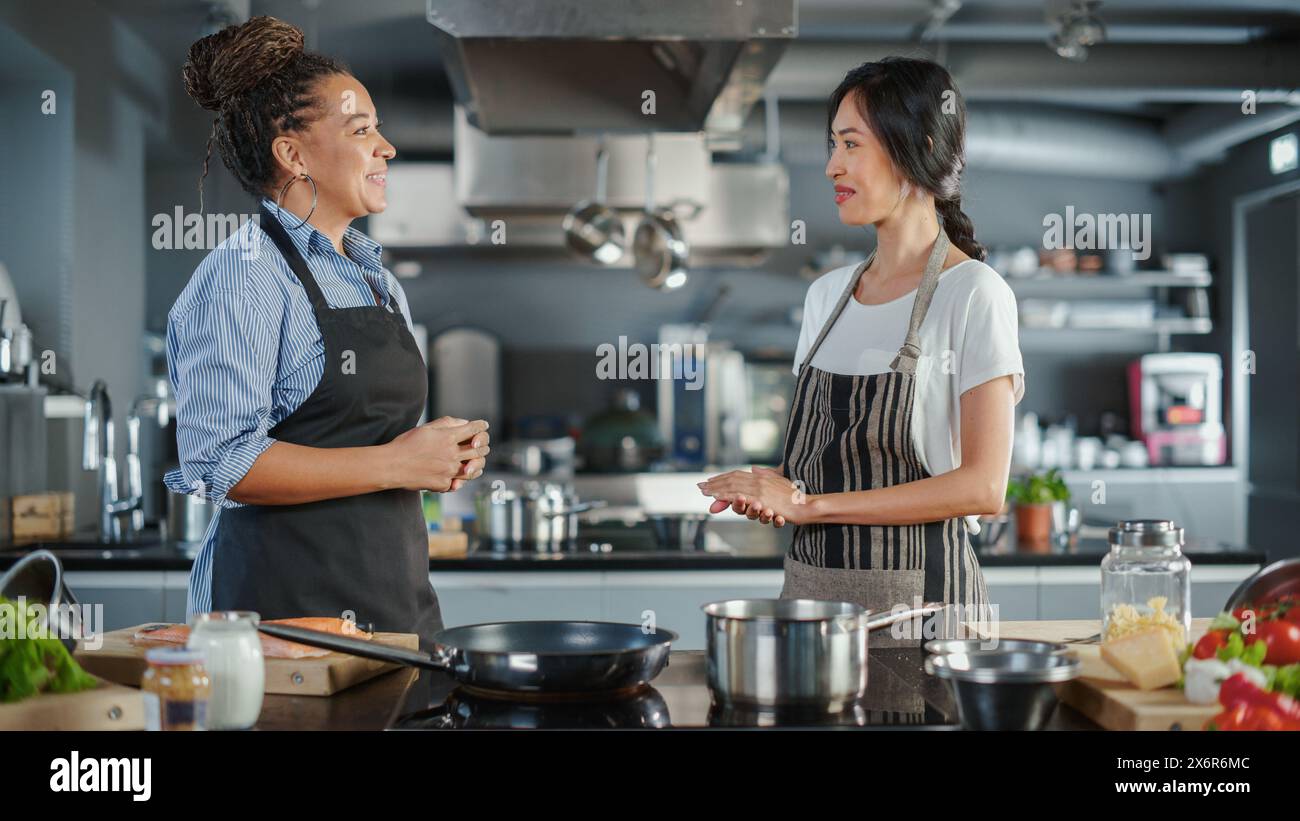 Celebrity TV Cooking Show Kitchen: Asian and Black Female Chefs Talk ...