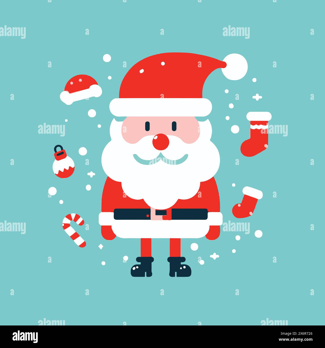 Santa Claus Vector Cute Cartoon Illustrations: Delightful Designs for ...