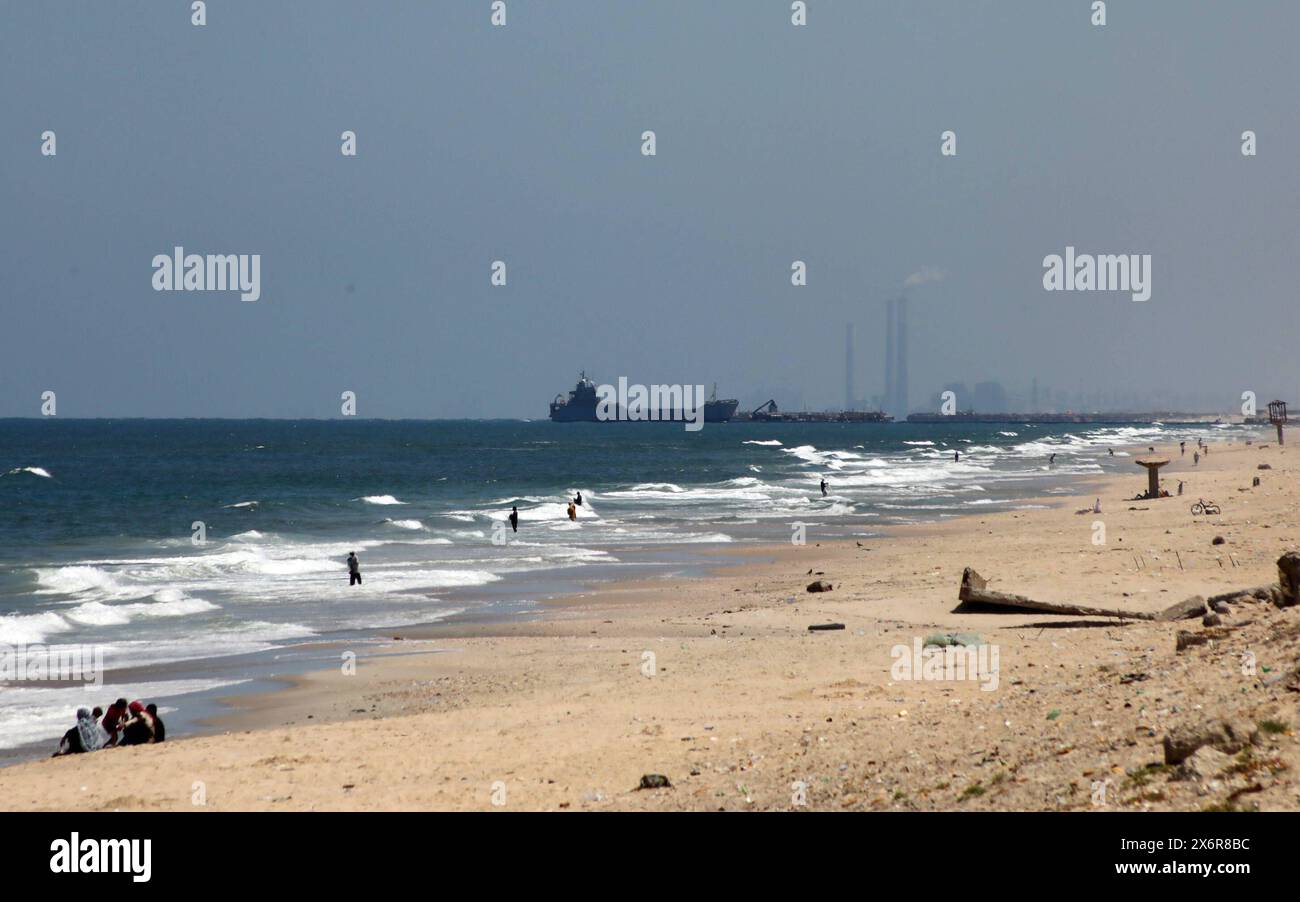 United States Navy ships anchor off the coast of Gaza to operate for ...