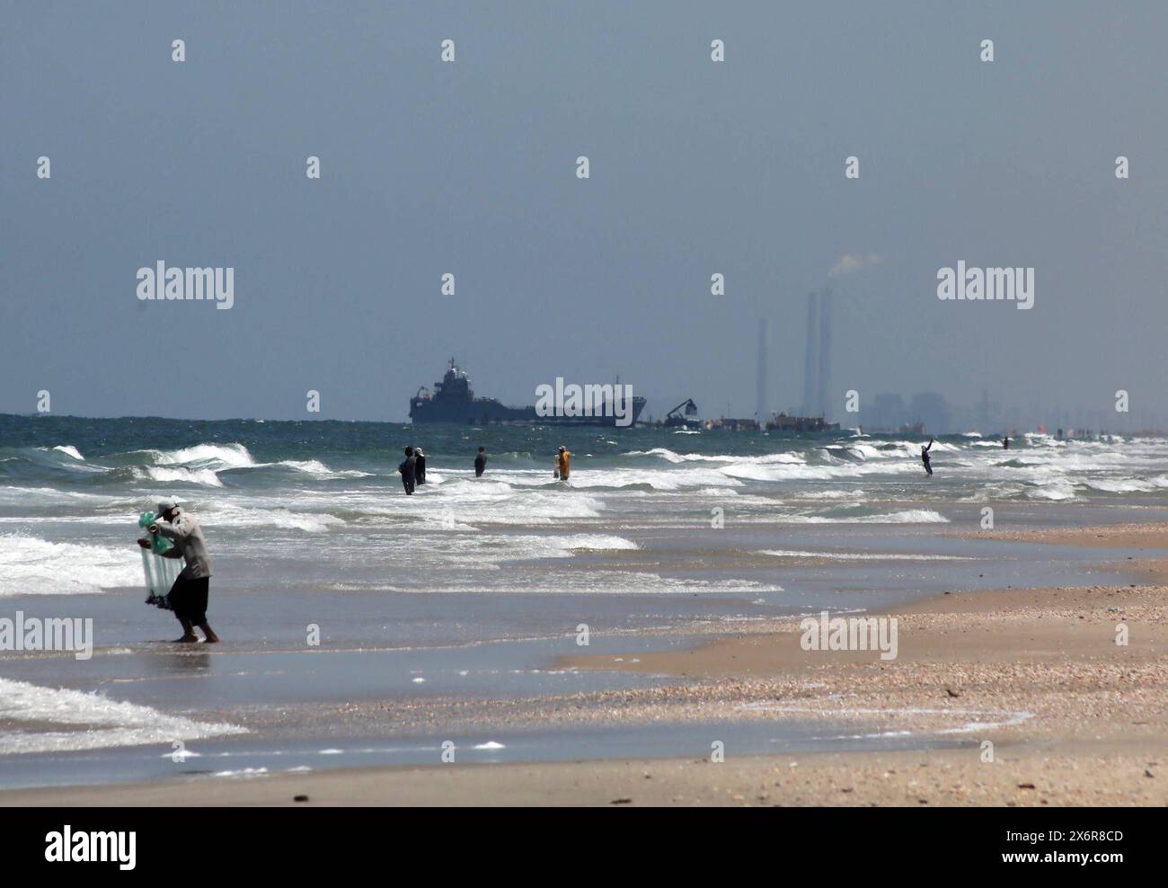 United States Navy ships anchor off the coast of Gaza to operate for ...