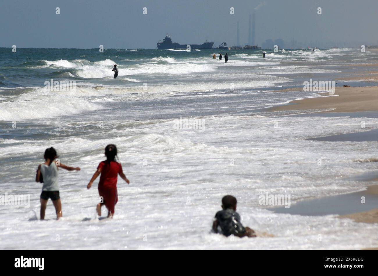 United States Navy ships anchor off the coast of Gaza to operate for ...