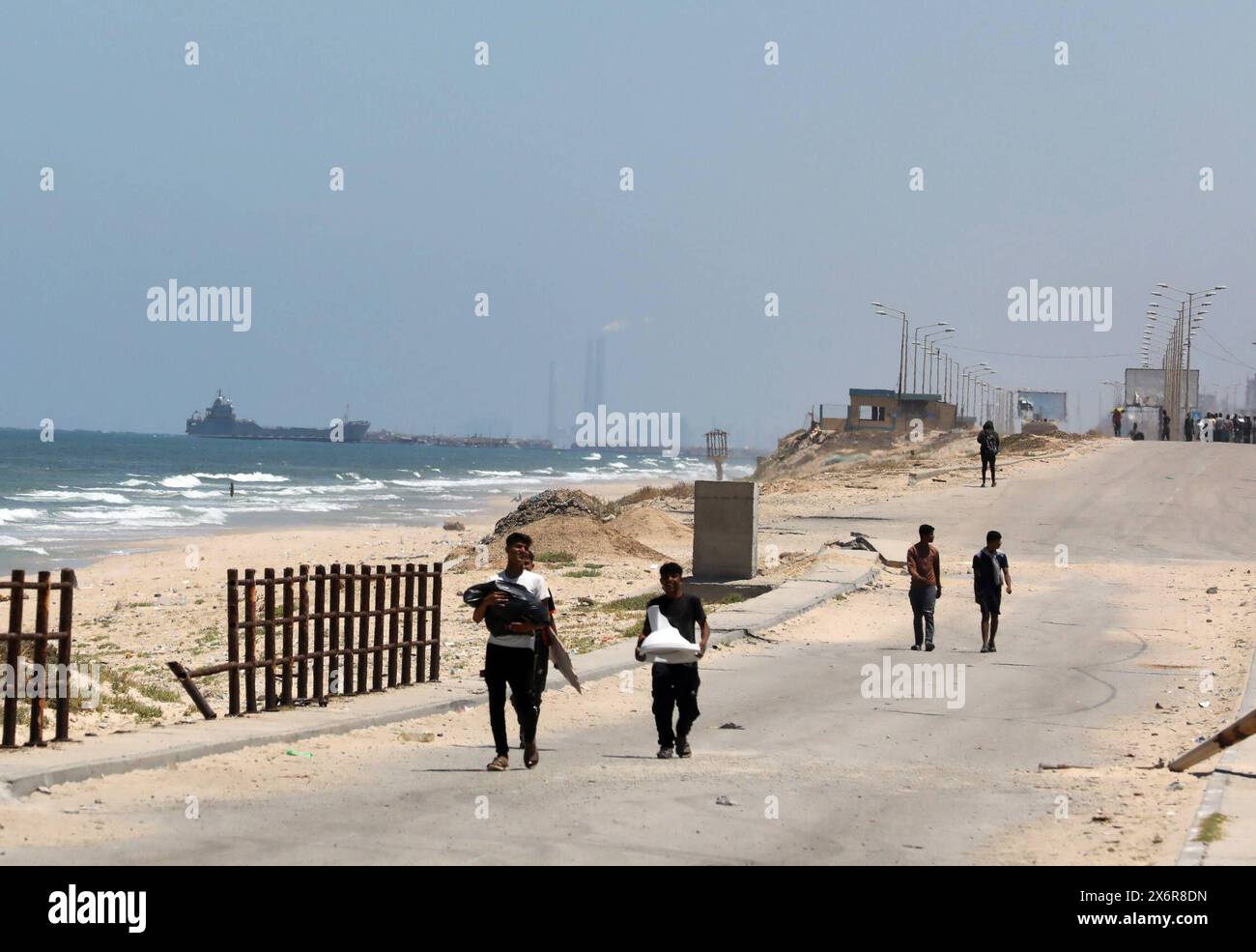 United States Navy ships anchor off the coast of Gaza to operate for ...