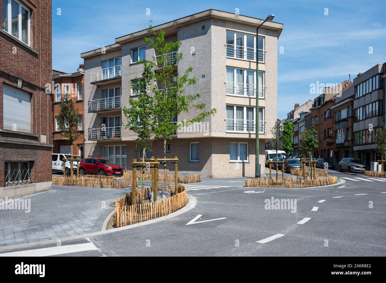 Jette, Brussels Capital, Belgium - May 12, 2024 - 4 story apartment ...