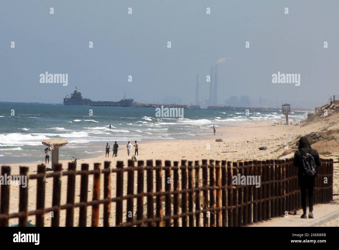 United States Navy ships anchor off the coast of Gaza to operate for ...