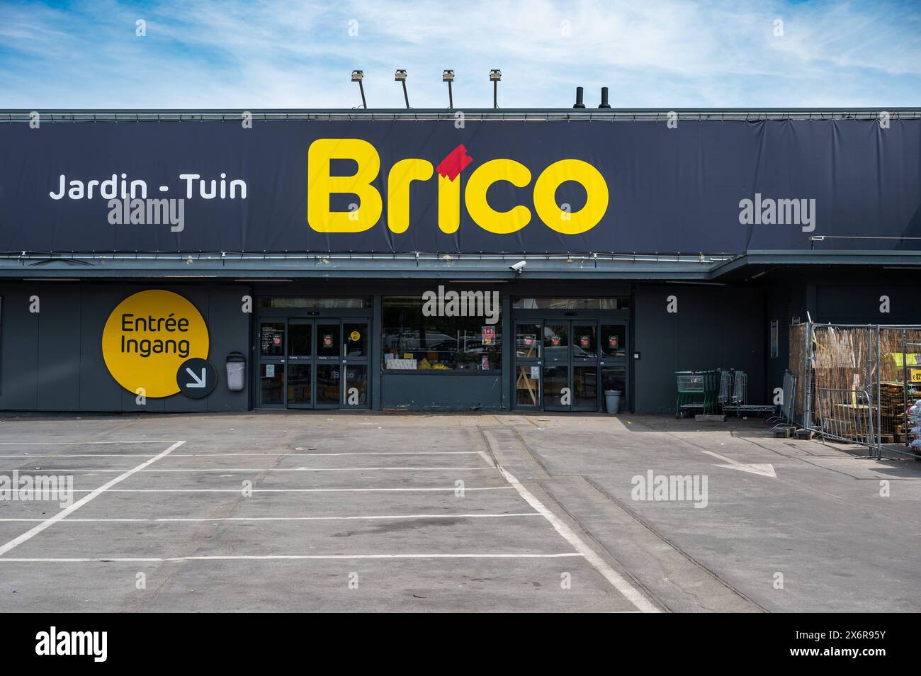 Laeken, Brussels Capital, Belgium - May 12, 2024 - Local DIY hardware ...
