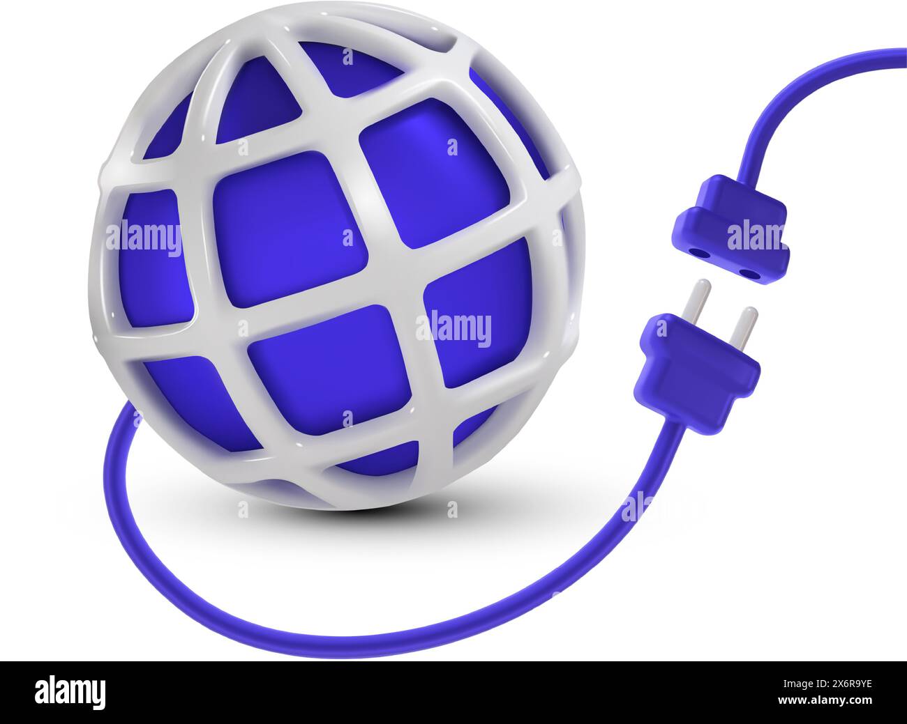 Internet connection disconnect. Global connectivity concept with 3D ...