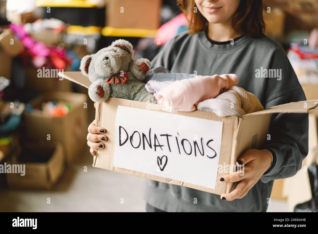 Donation charity concept boxes hi-res stock photography and images - Alamy