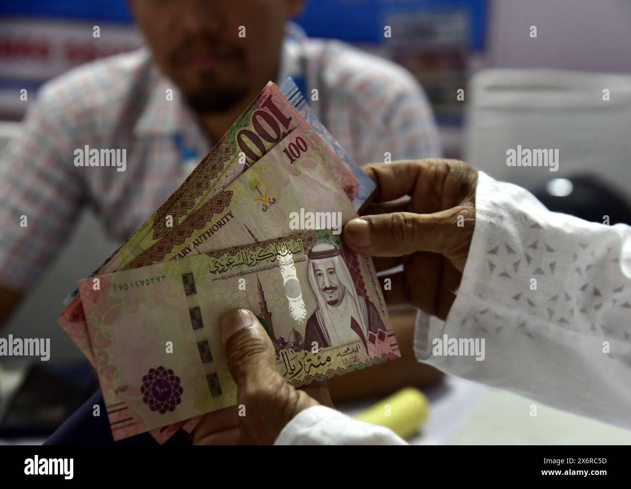 May 16, 2024, Guwahati, Guwahati, India: Haj pilgrims exchange Indian ...