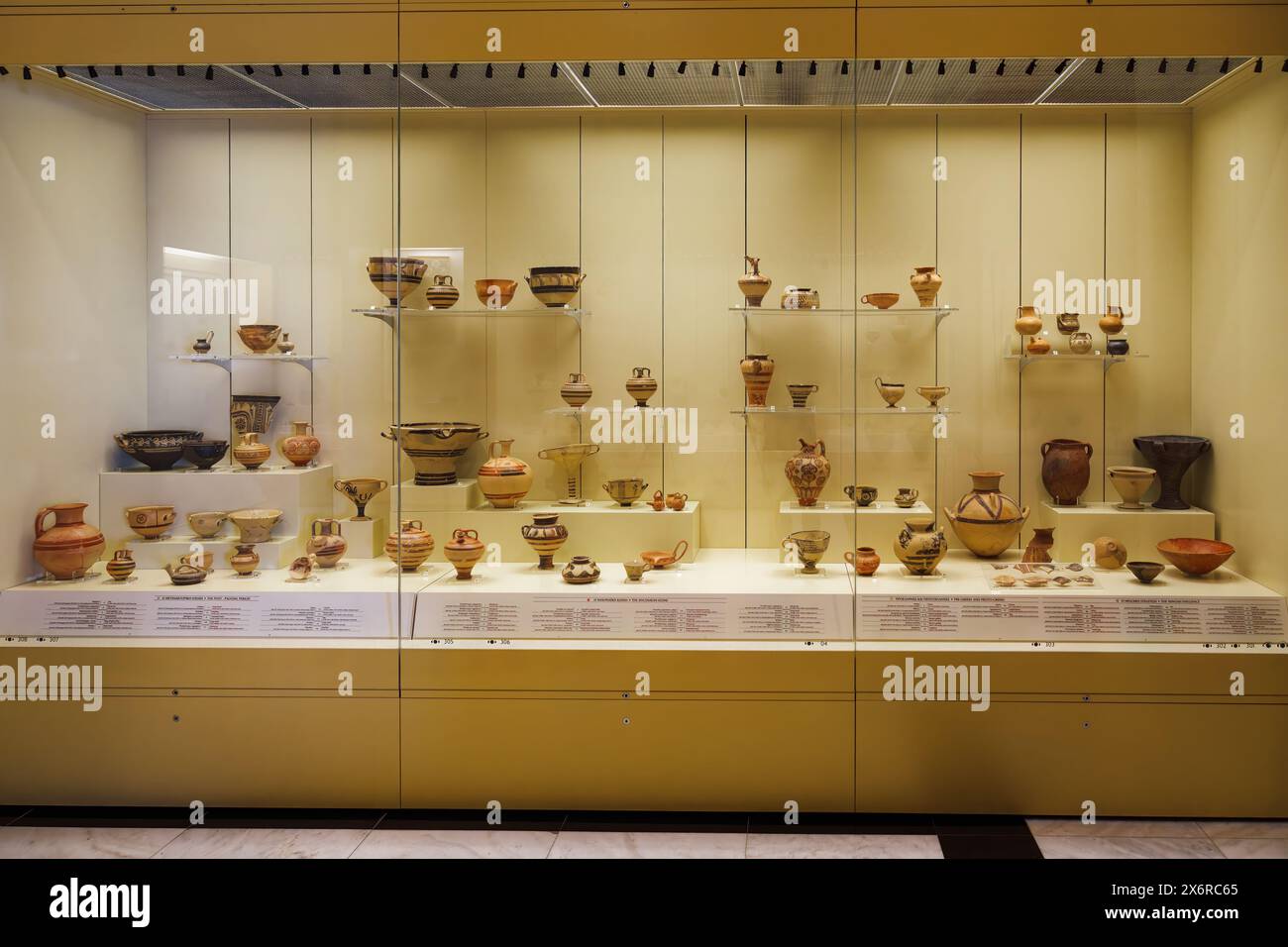 Mycenae, Greece exhibits on display inside the Archaeological Museum ...