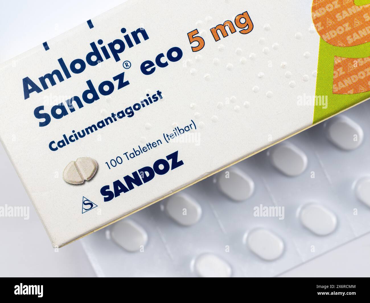 Zurich, Switzerland - May 16, 2024: Amlodipine is a calcium channel ...