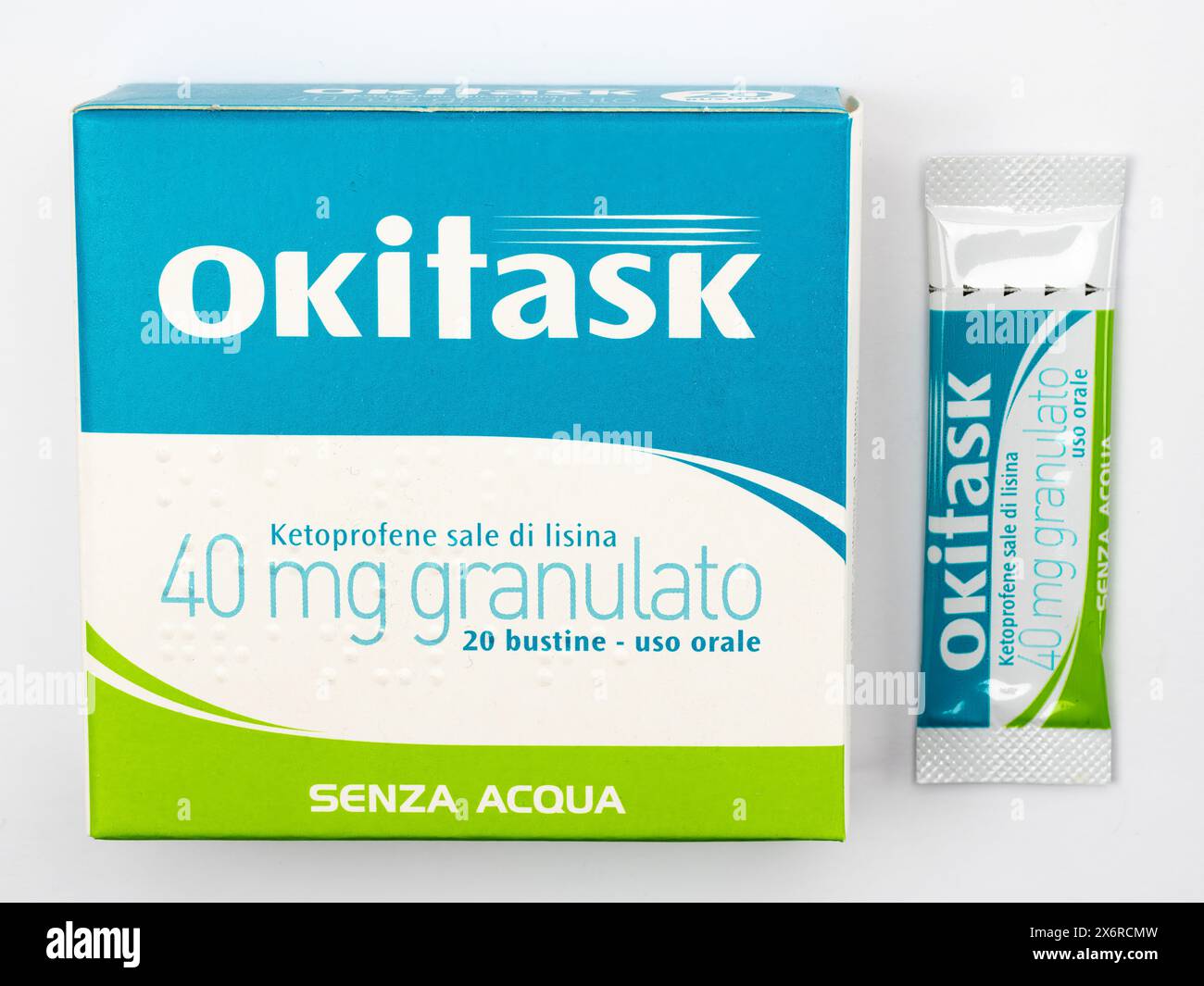 Zurich, Switzerland - May 16, 2024: Okitask is a fast-dissolving pain ...