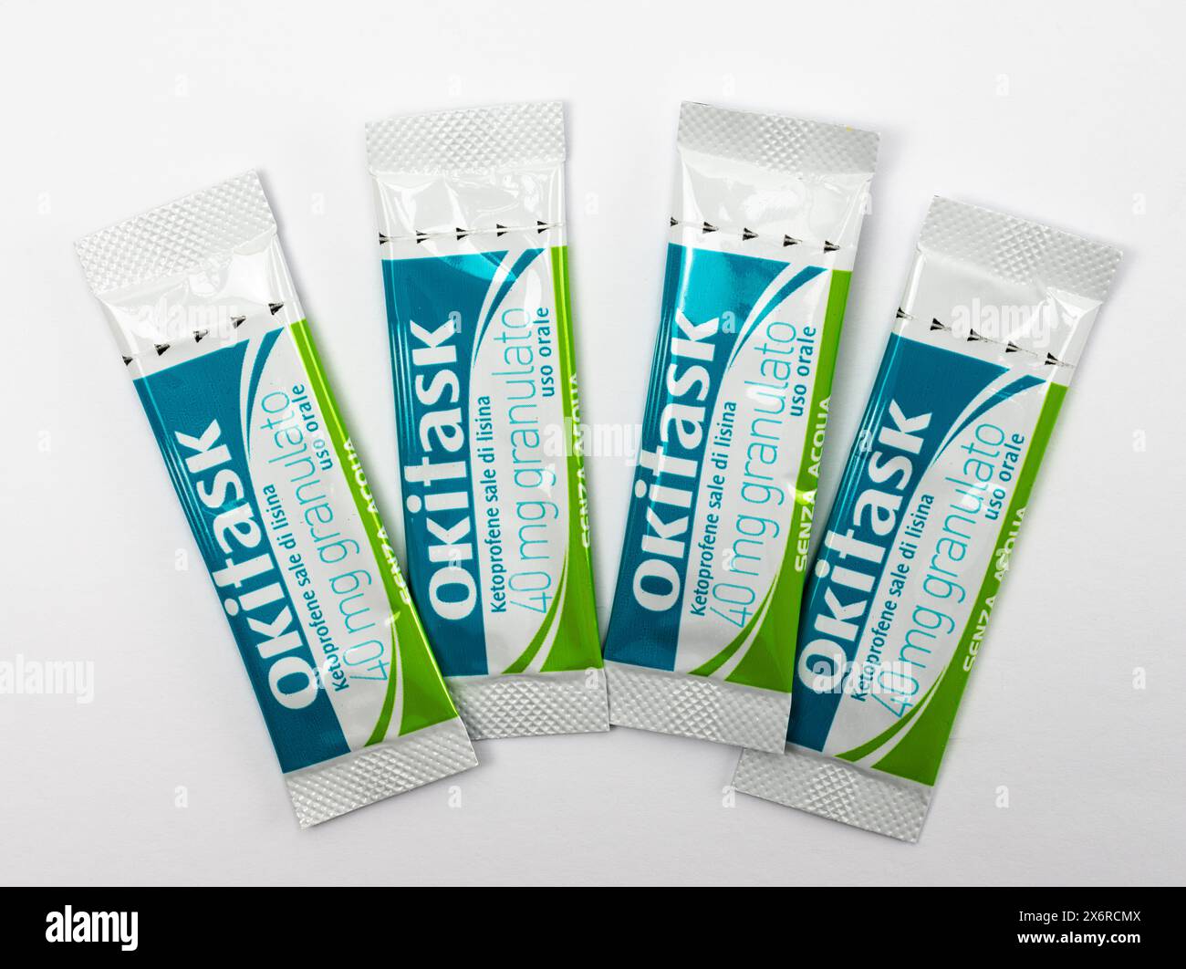 Zurich, Switzerland - May 16, 2024: Okitask is a fast-dissolving pain ...