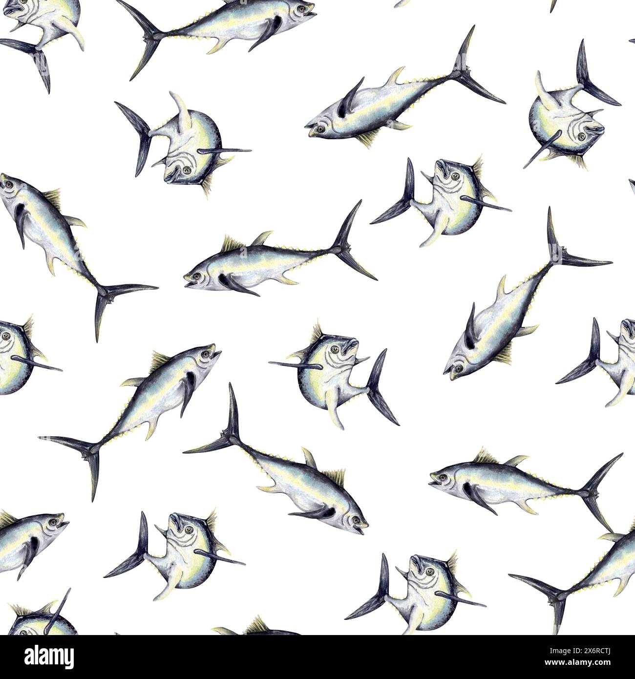 tuna moving seamless pattern Stock Photo - Alamy