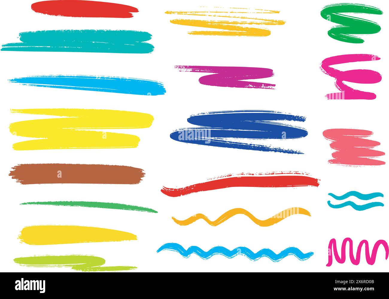 Multicolored crayon border set vector graphics Stock Vector Image & Art ...