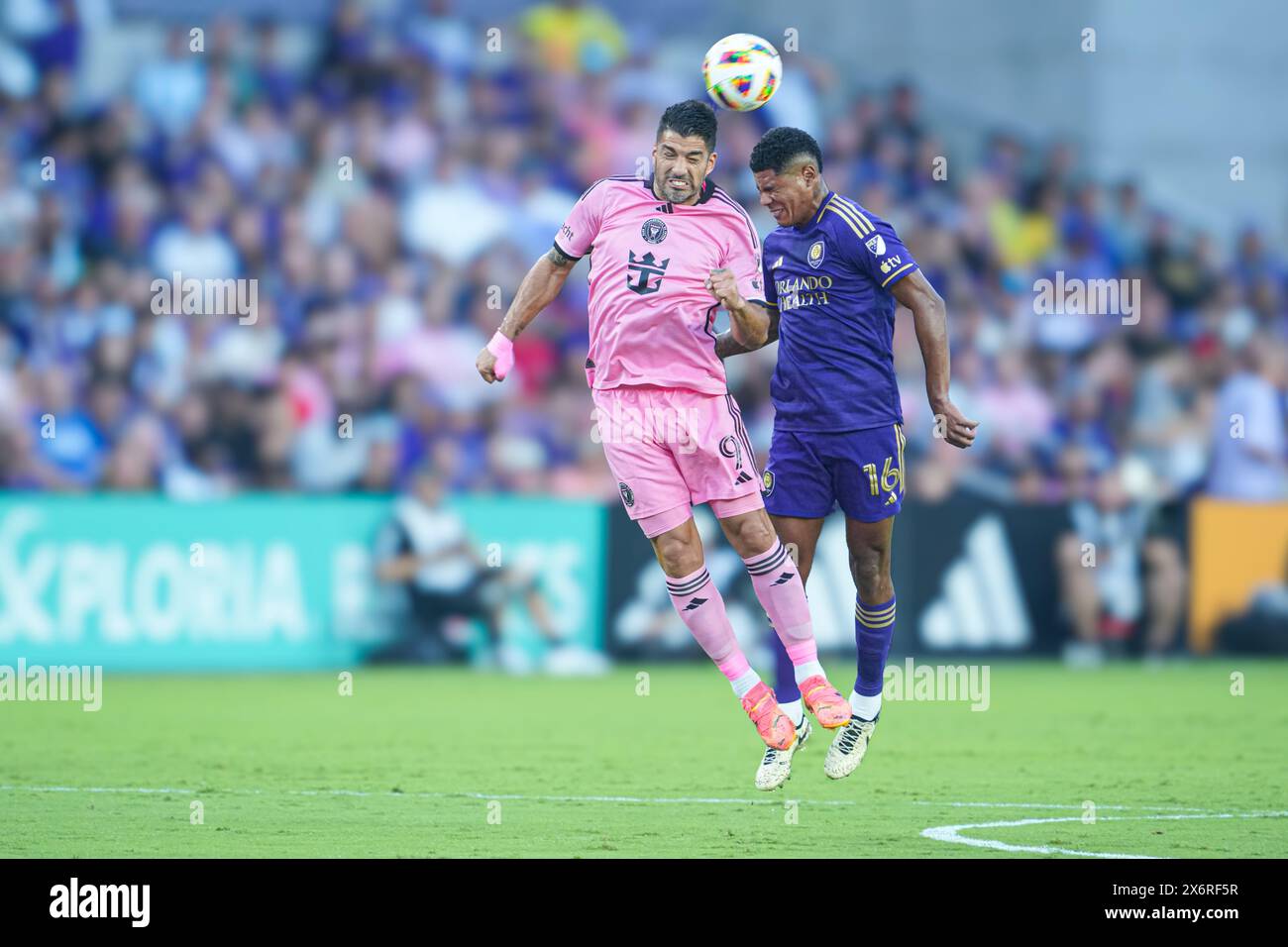 Orlando, Florida, USA, May 15, 2024, Inter Miami forward Luis Suarez #9 ...