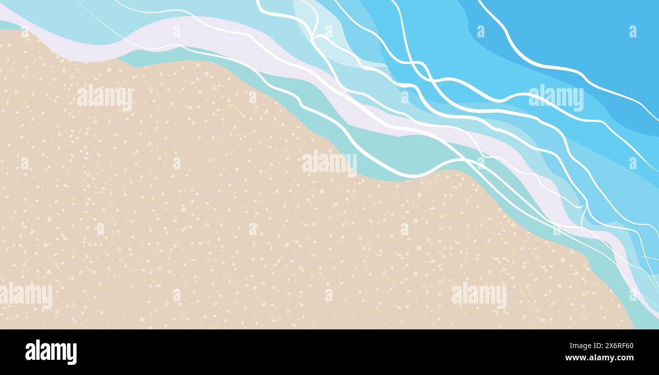 Coast sea beach waves nature boats Stock Vector Images - Alamy