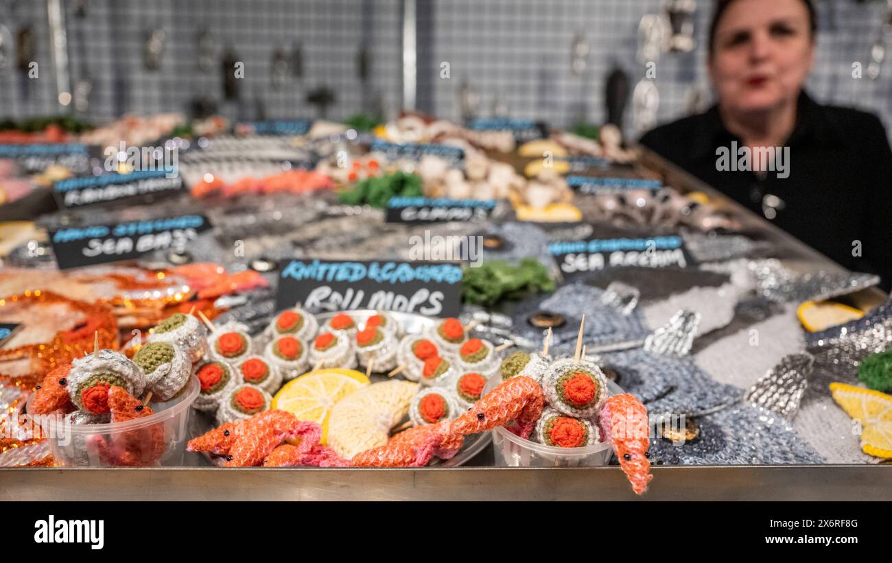 London, UK. 16 May 2024. Kate Jenkins, a textile artist from Brighton ...