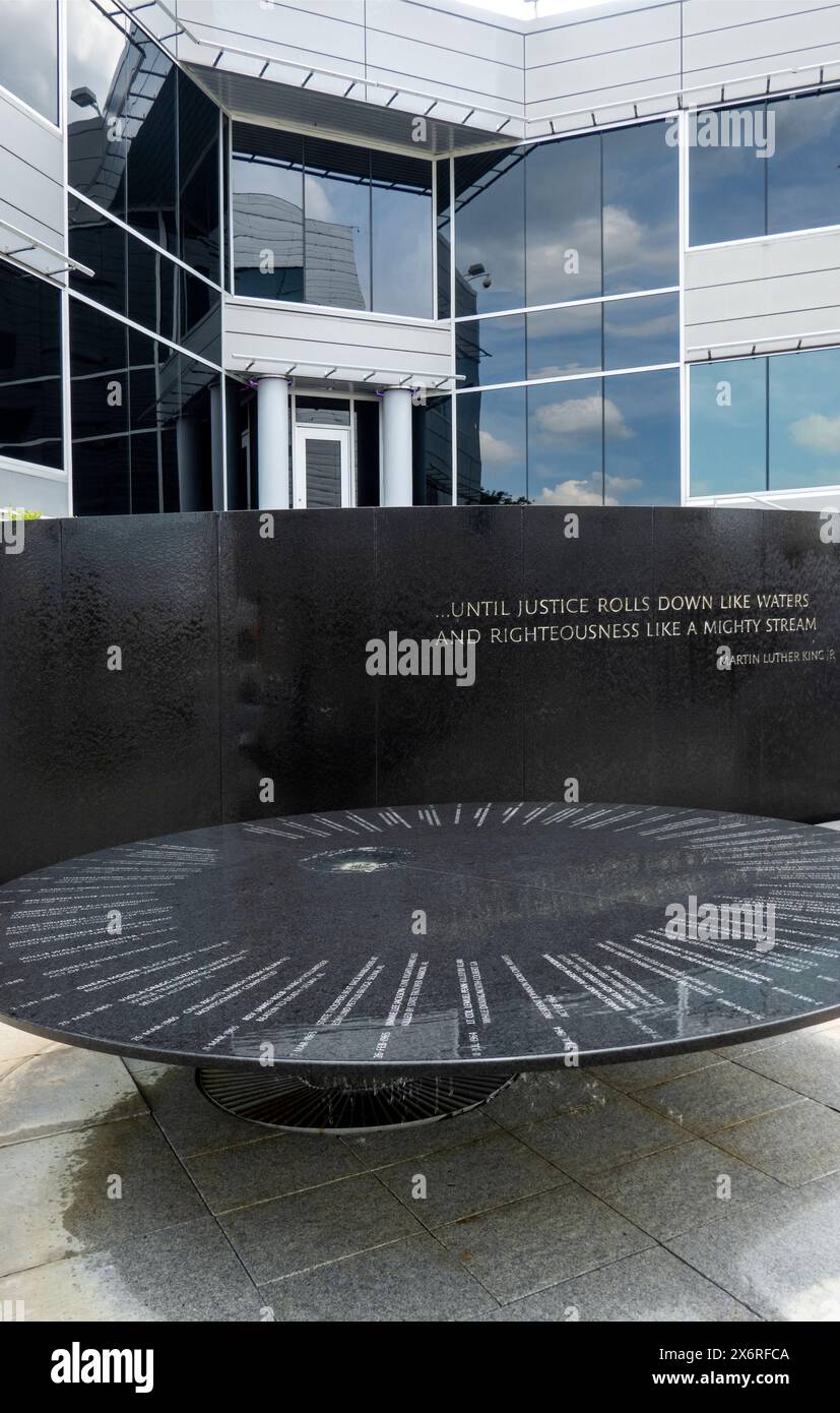 Civil Rights Memorial designed by Maya Lin in Montgomery Alabama Stock ...