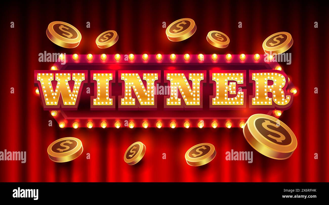 Night vegas vector winner frame hi-res stock photography and images - Alamy